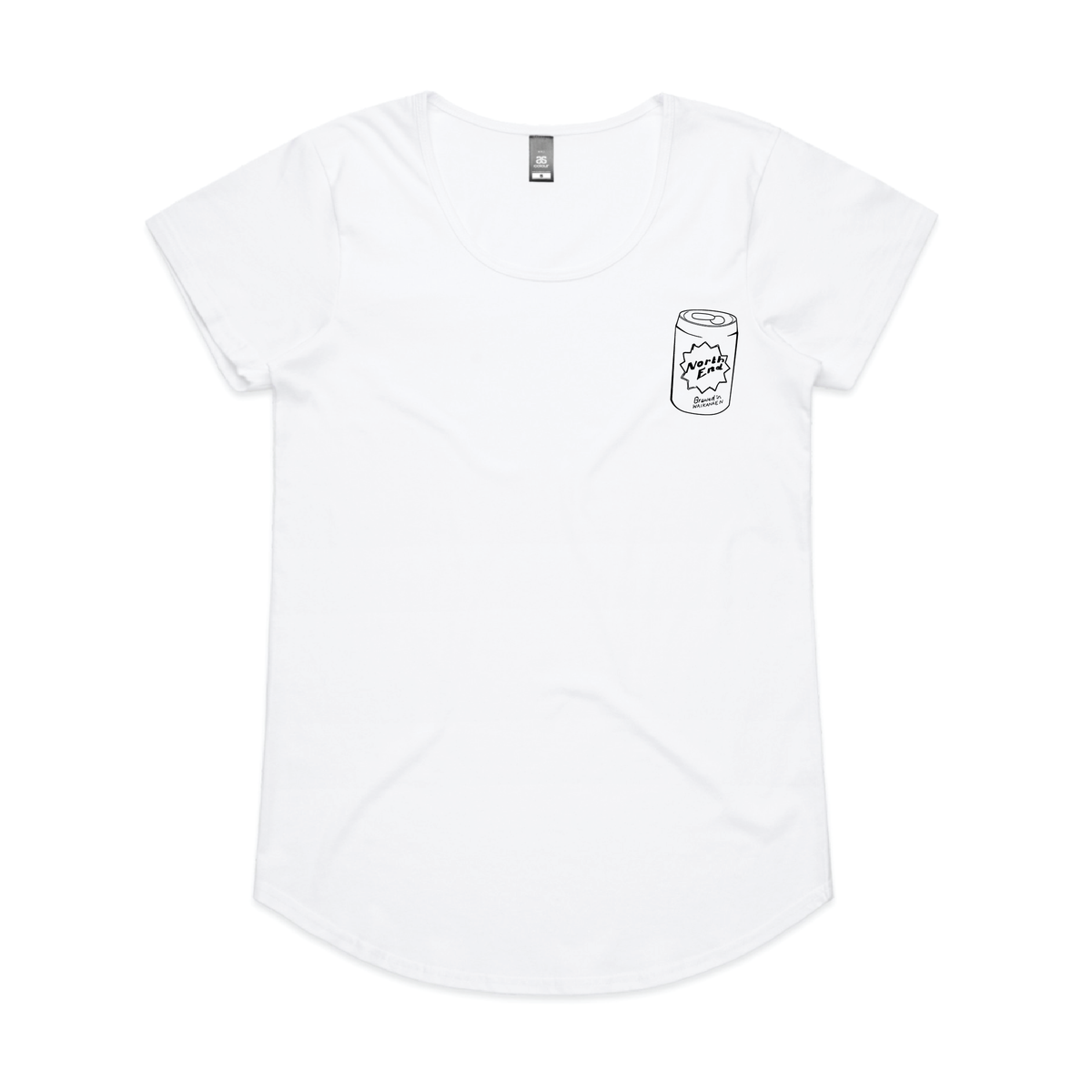 Can Badge' Printed Tee - White – North End Brewery